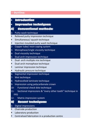 impression techniques for FPD | PDF
