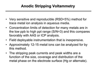 Anodic stripping voltammetry_principles | PDF