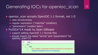 Fast and Generic Malware Triage Using openioc_scan Volatility Plugin | PDF