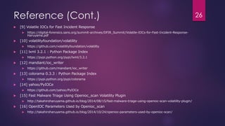 Fast and Generic Malware Triage Using openioc_scan Volatility Plugin | PDF