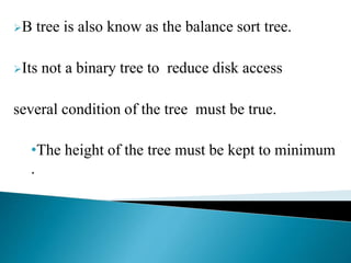 B tree (computer Science)