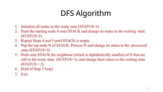 Depth First Search and Breadth First Search | PPTX