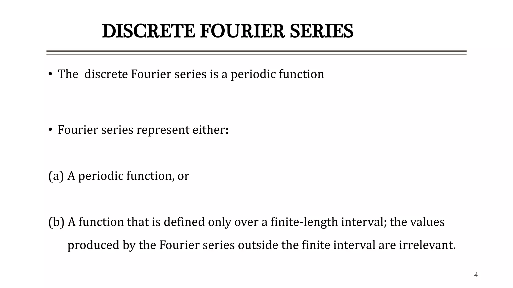 Discrete Fourier Series | Discrete Fourier Transform | Discrete Time ...