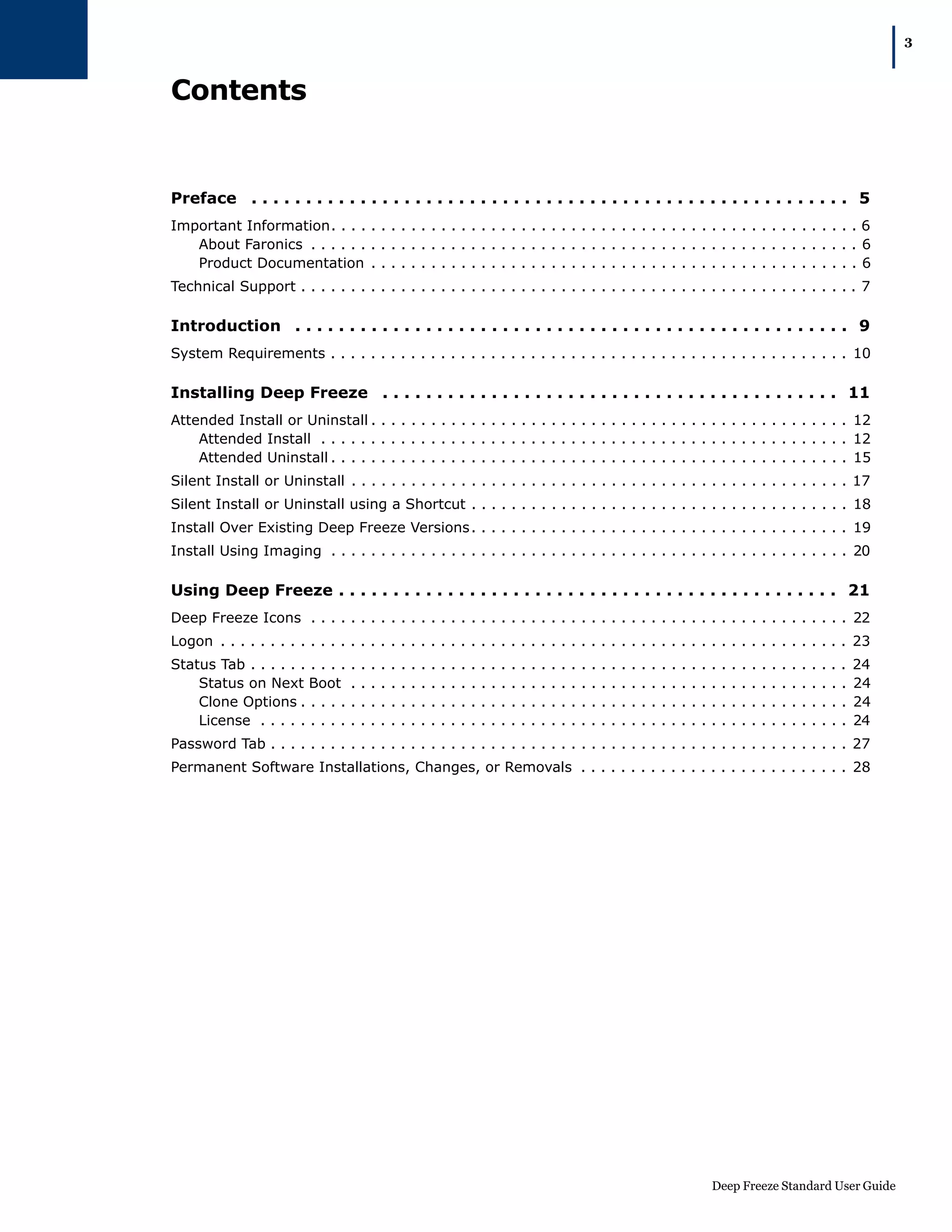 Deep Freeze Standard User Guide | PDF