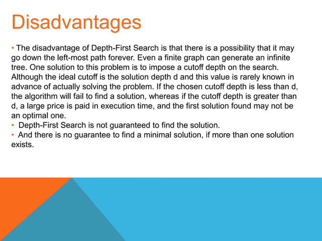 Dfs presentation | PPTX | Programming Languages | Computing