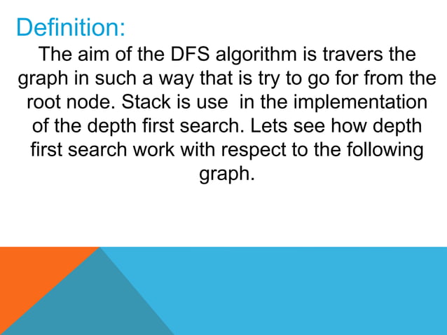 Dfs presentation | PPTX | Programming Languages | Computing