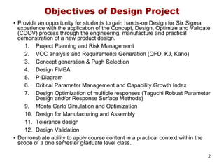 Dfss Design Project Details Fall 2010 | PPT