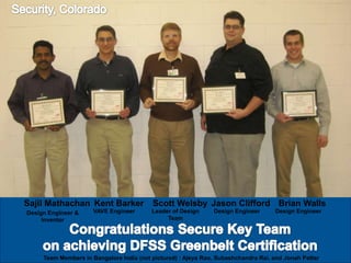 Example of DFSS Project | PPTX