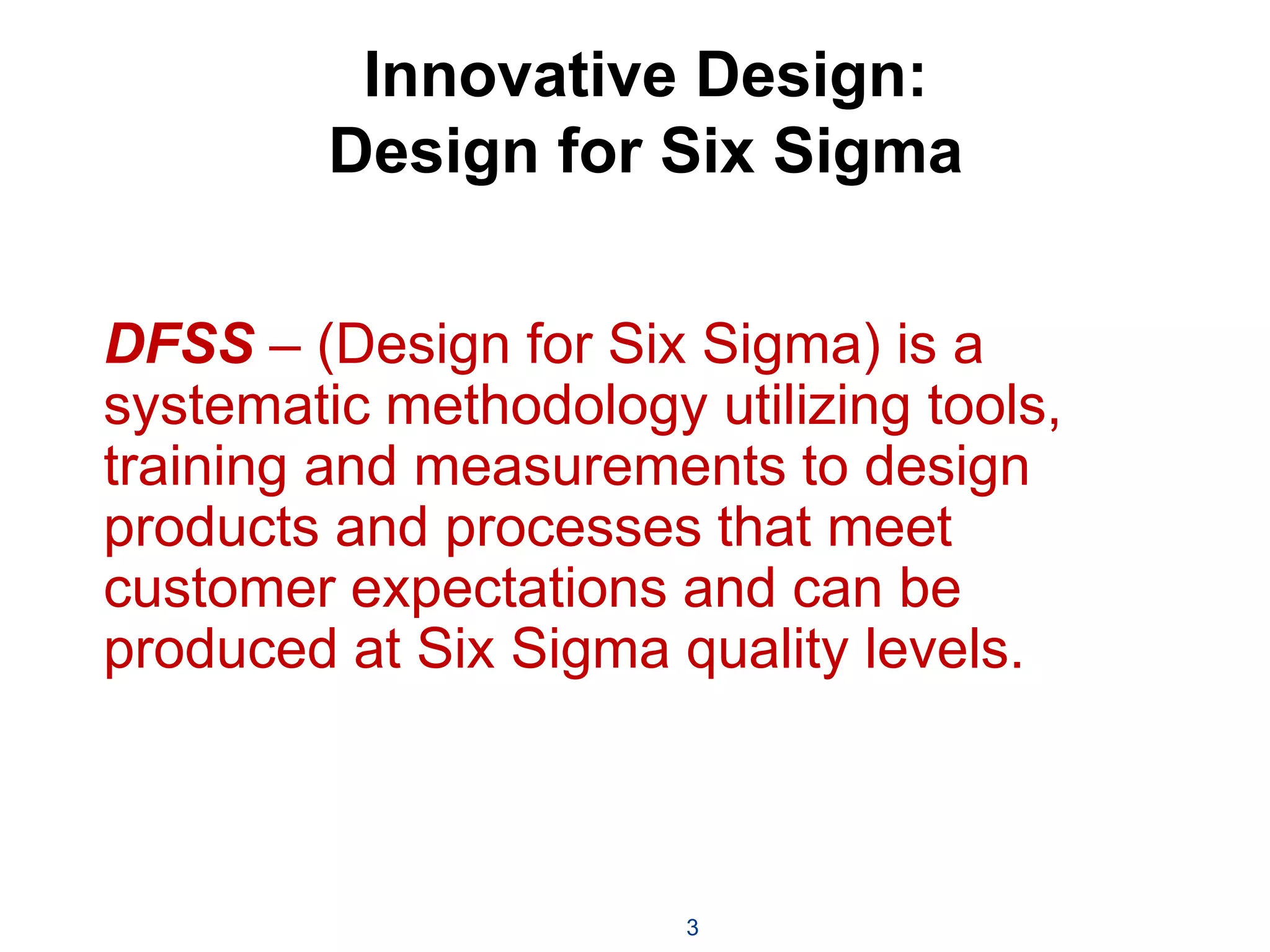 Design for Six Sigma Primer | PPTX | Mechanical and Industrial ...