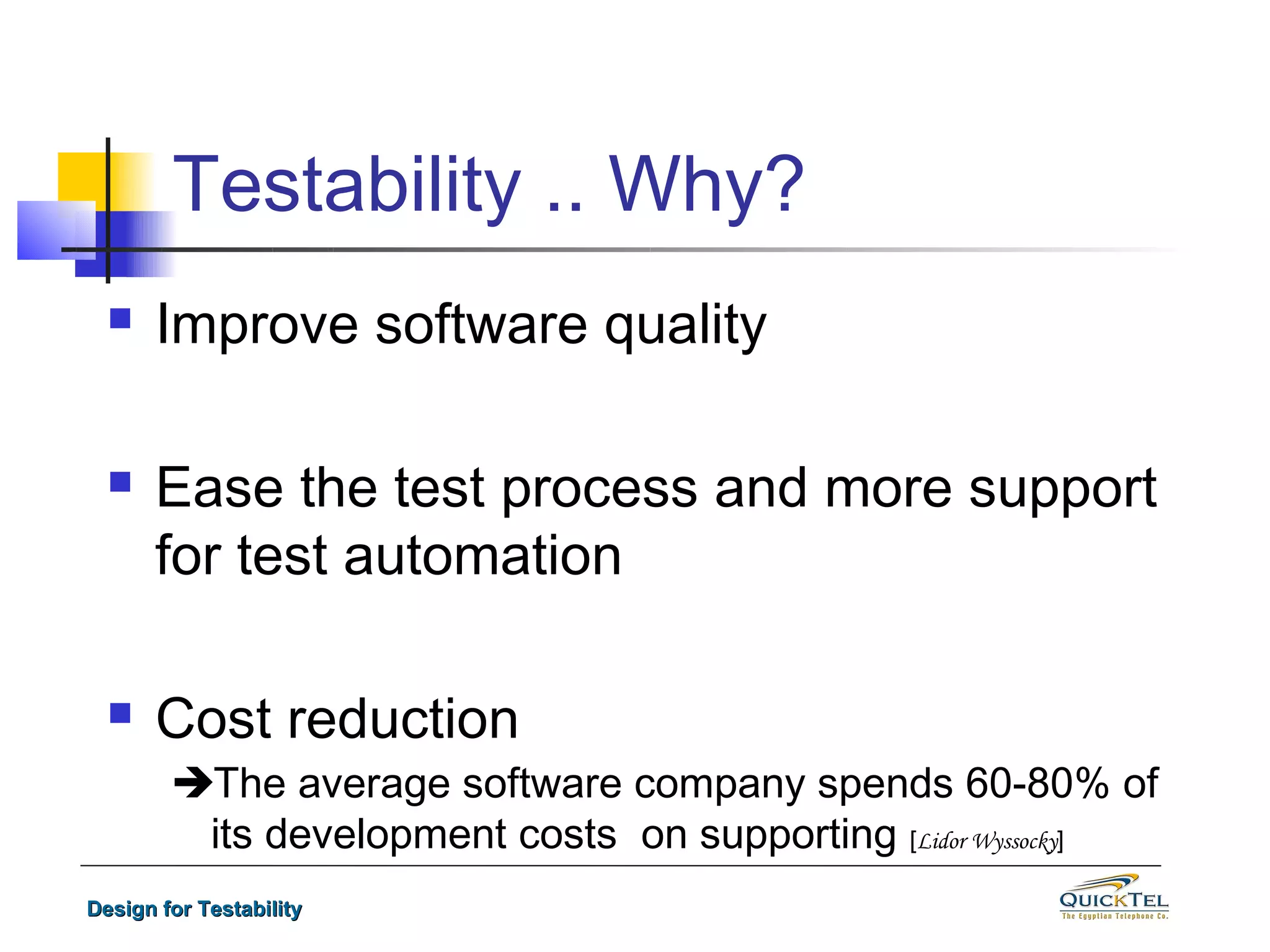 Software Design for Testability | PPT