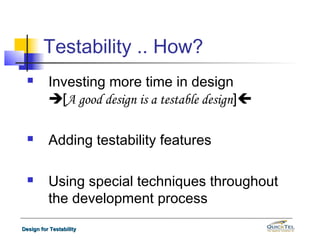 Software Design for Testability | PPT