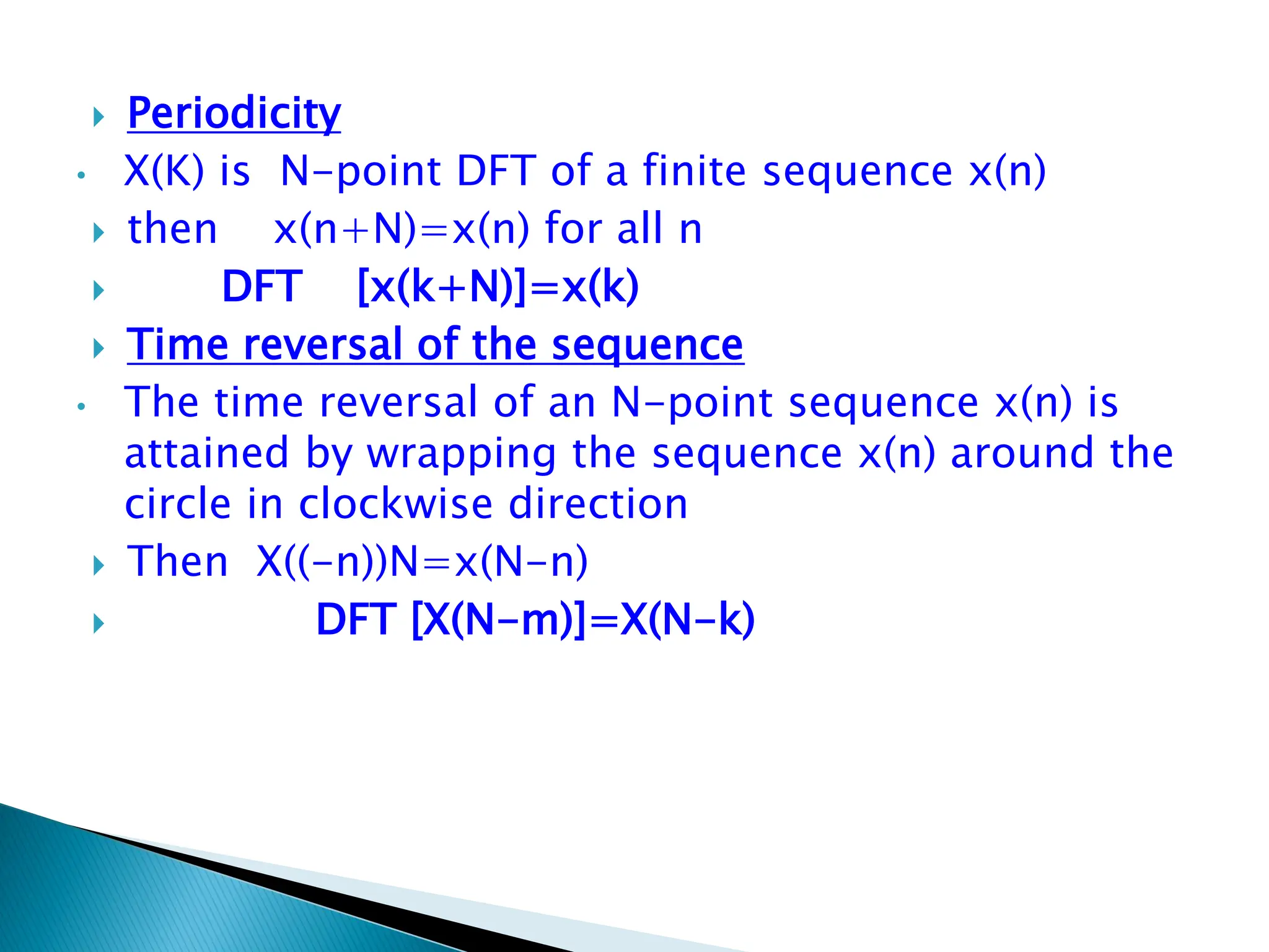 Dft Discrete Fourier Transform And Its Properties Pdf