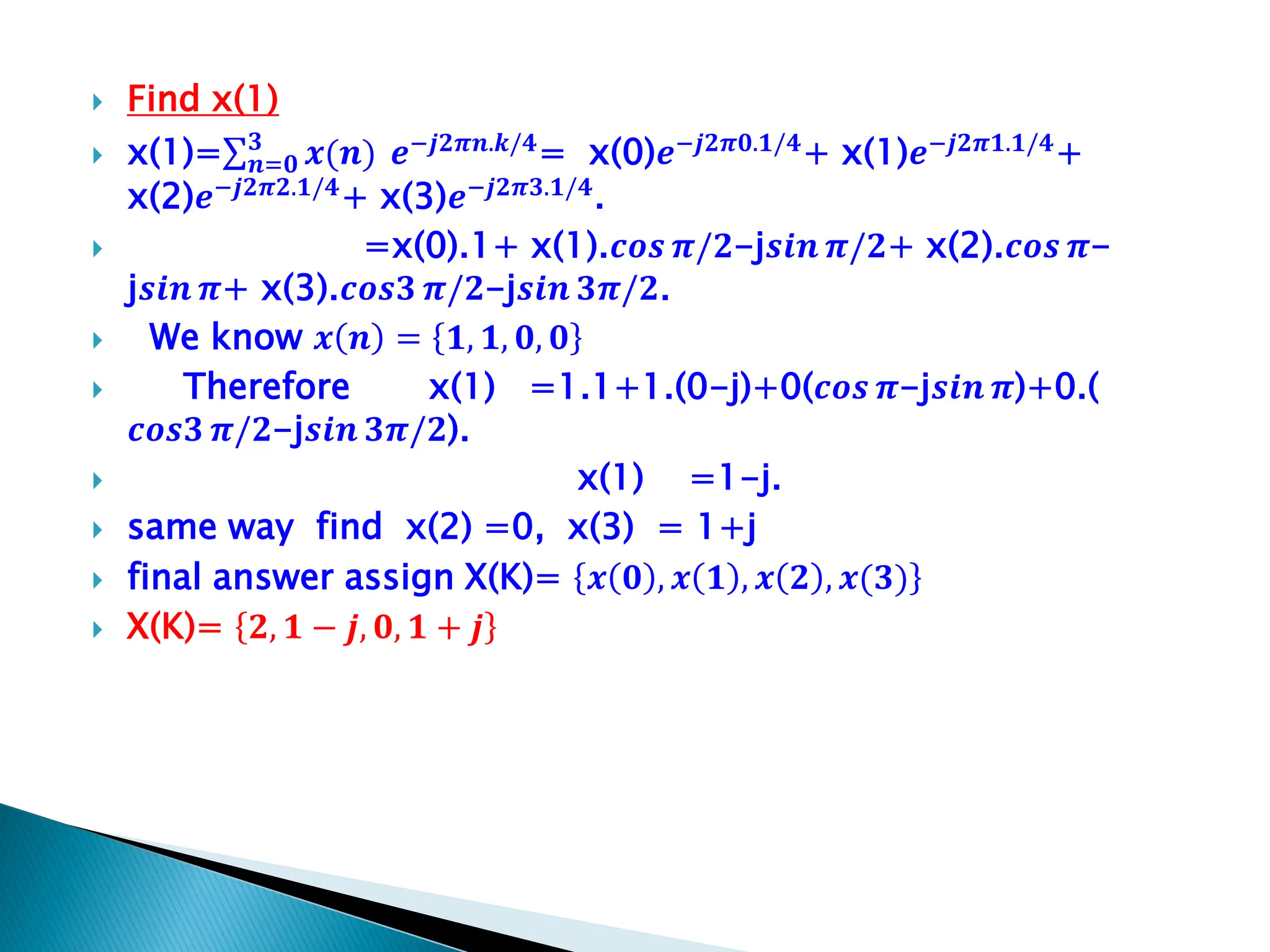 Dft Discrete Fourier Transform And Its Properties Ppt