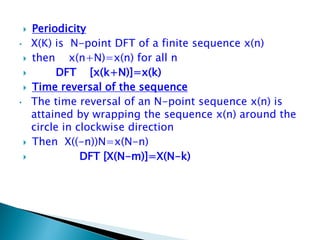 DFT - Discrete Fourier Transform and its Properties | PDF