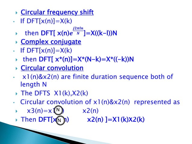 DFT - Discrete Fourier Transform and its Properties | PPT