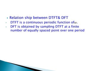 DFT - Discrete Fourier Transform and its Properties | PDF