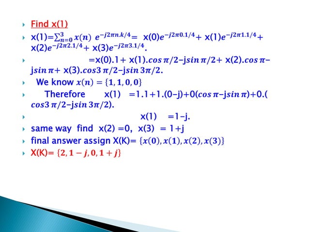 DFT - Discrete Fourier Transform and its Properties | PPT