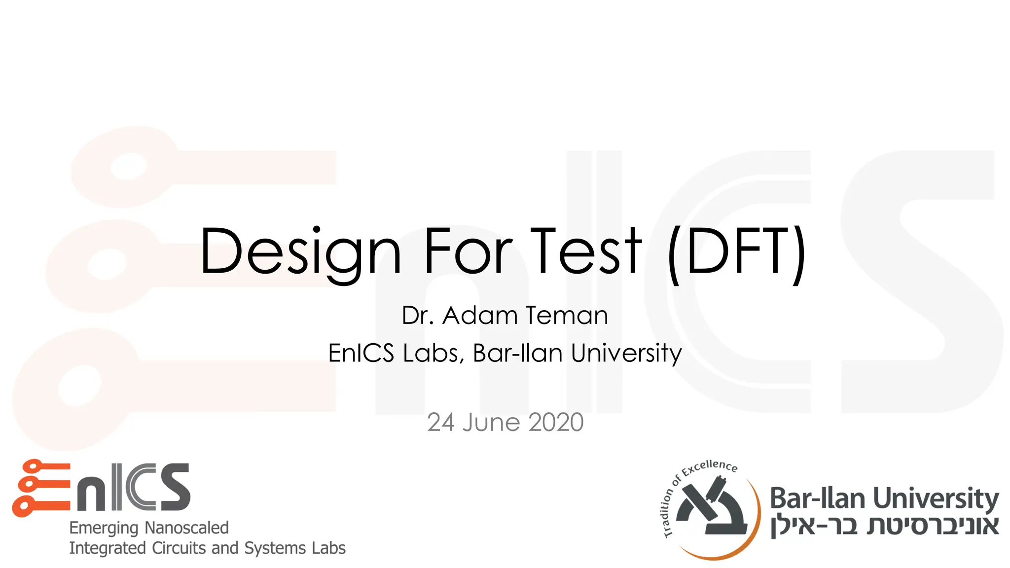 DFT-Lecture regarding the JTAG, MBIST introduction to DFT | PDF