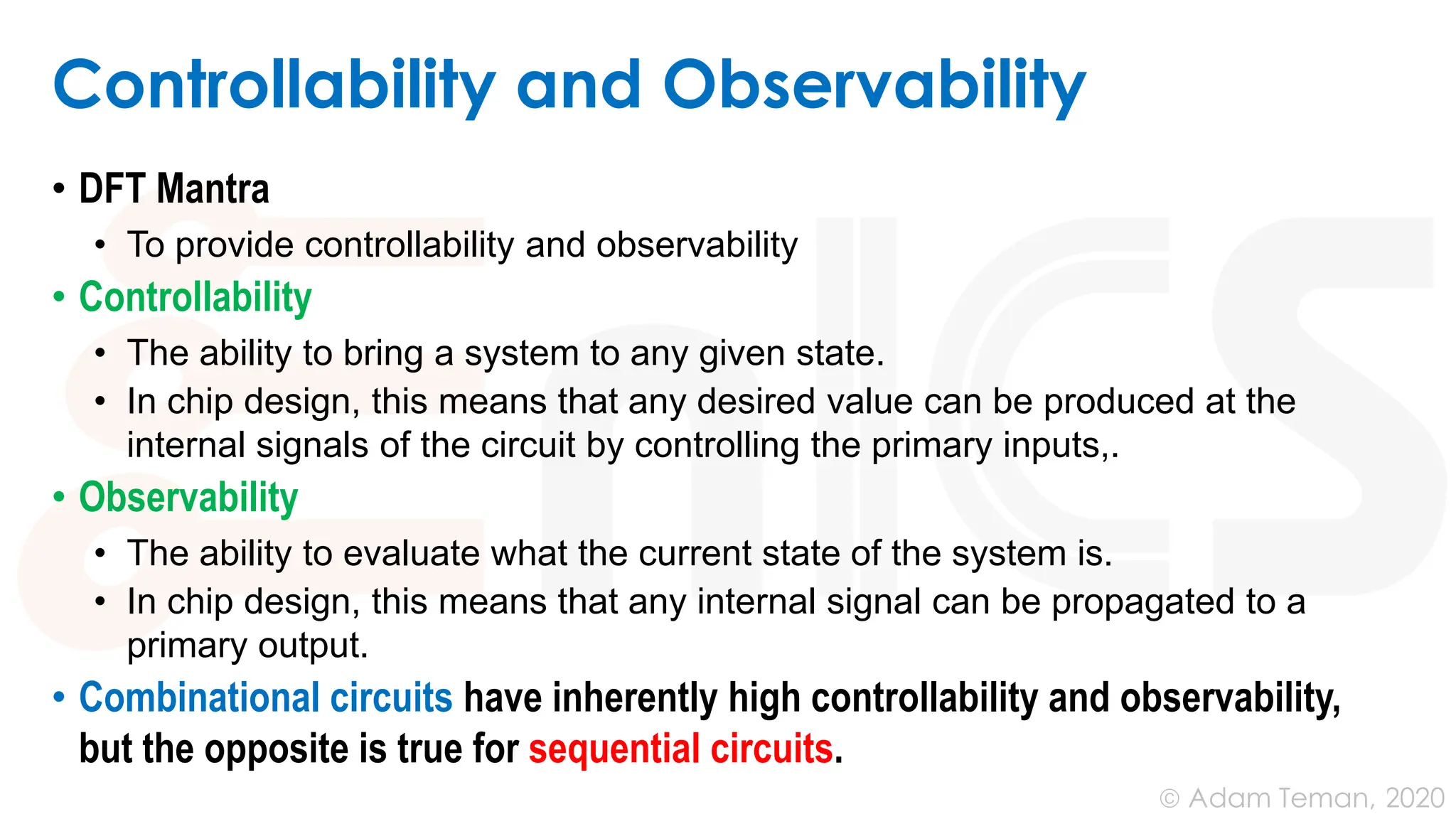 DFT-Lecture regarding the JTAG, MBIST introduction to DFT | PDF