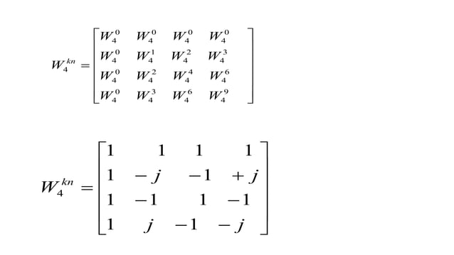Computing DFT using Matrix method | PDF
