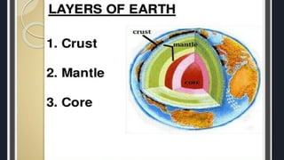 geography chapter 2 pptx inside our earth ,core mantle crust its ...