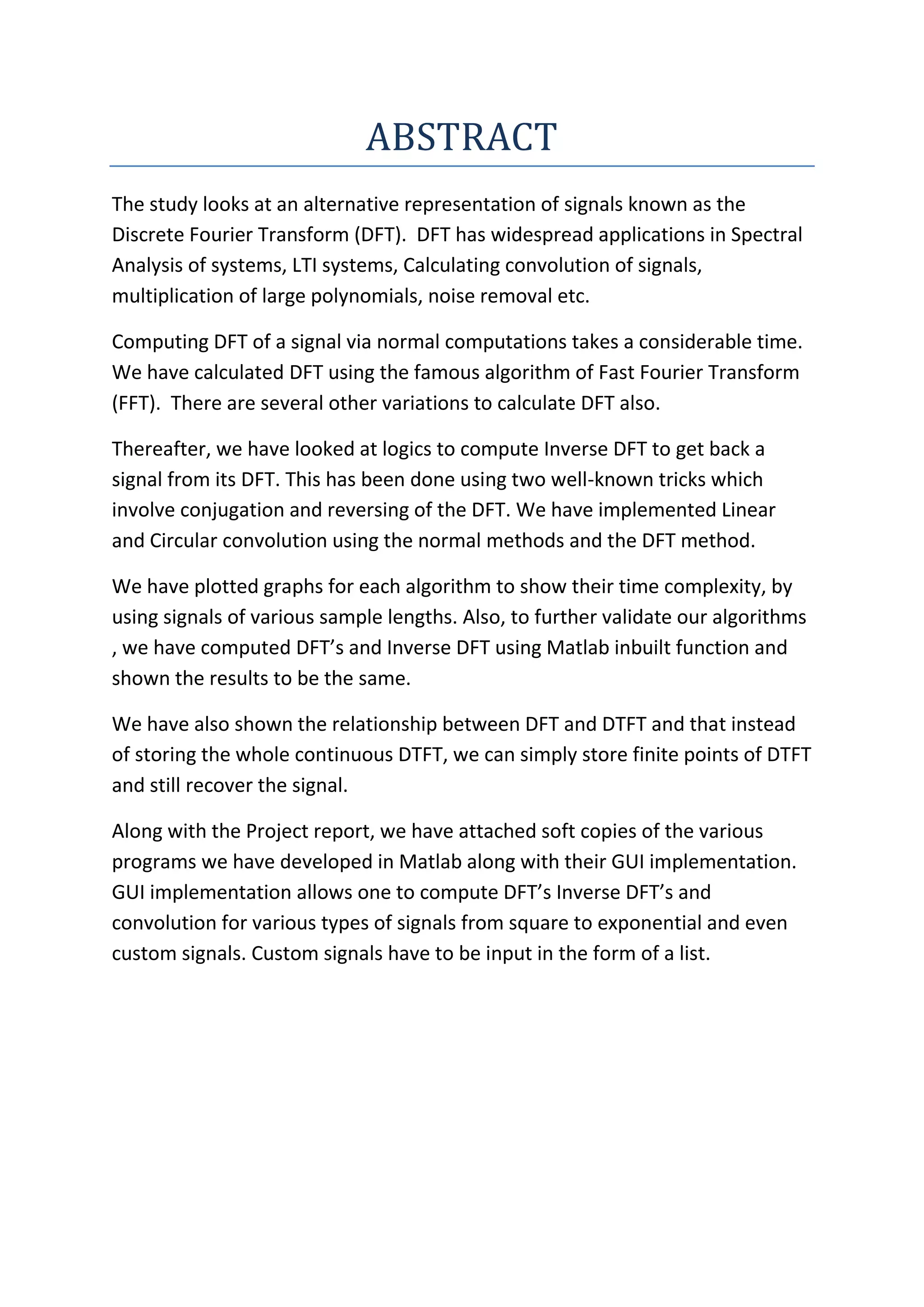 Dft and its applications | PDF