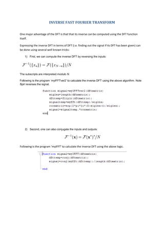 Dft and its applications | PDF