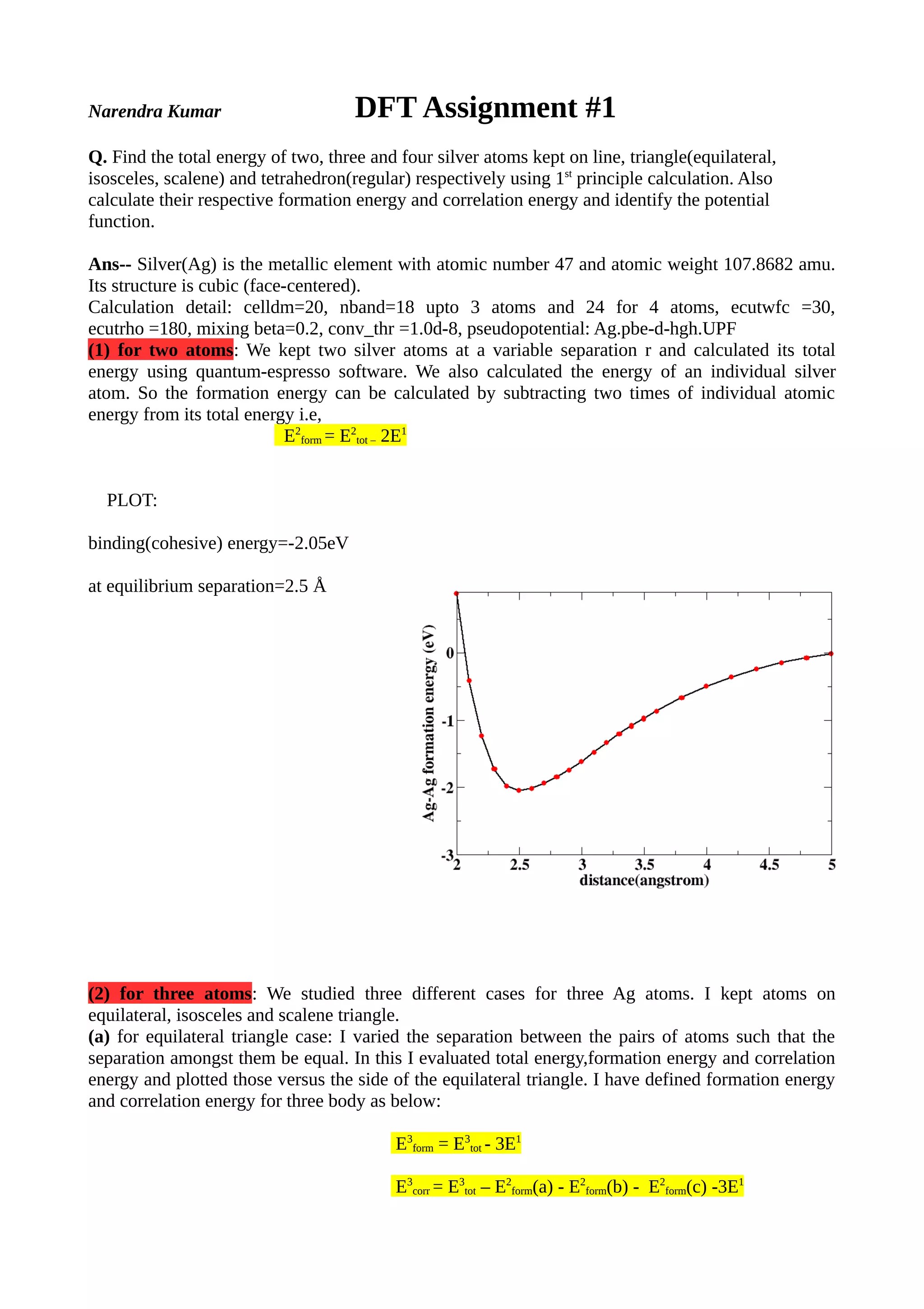 Dft energy calculation | PDF
