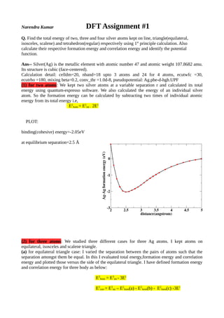 Dft energy calculation | PDF