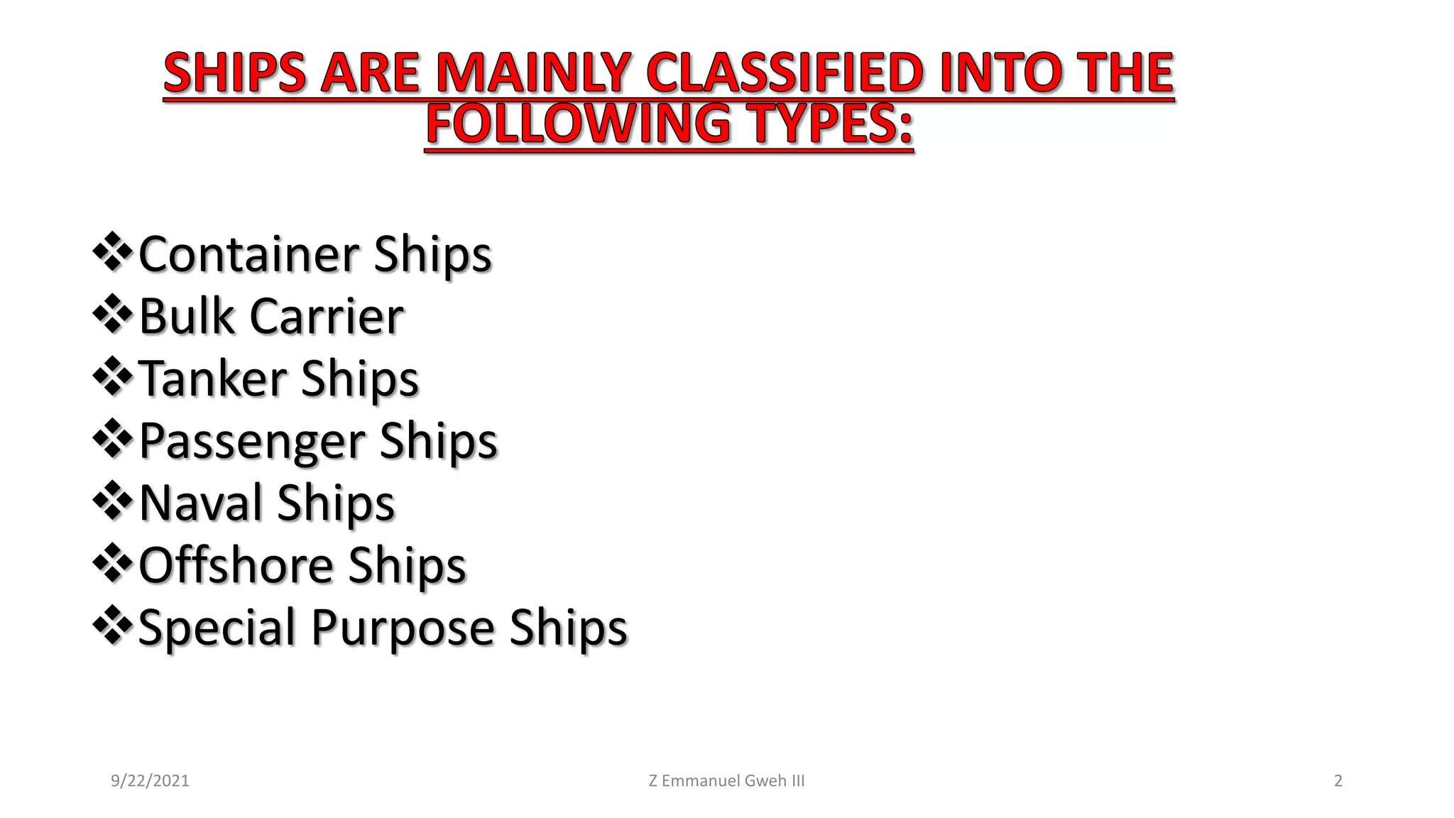 Types of commercial ship | PPTX