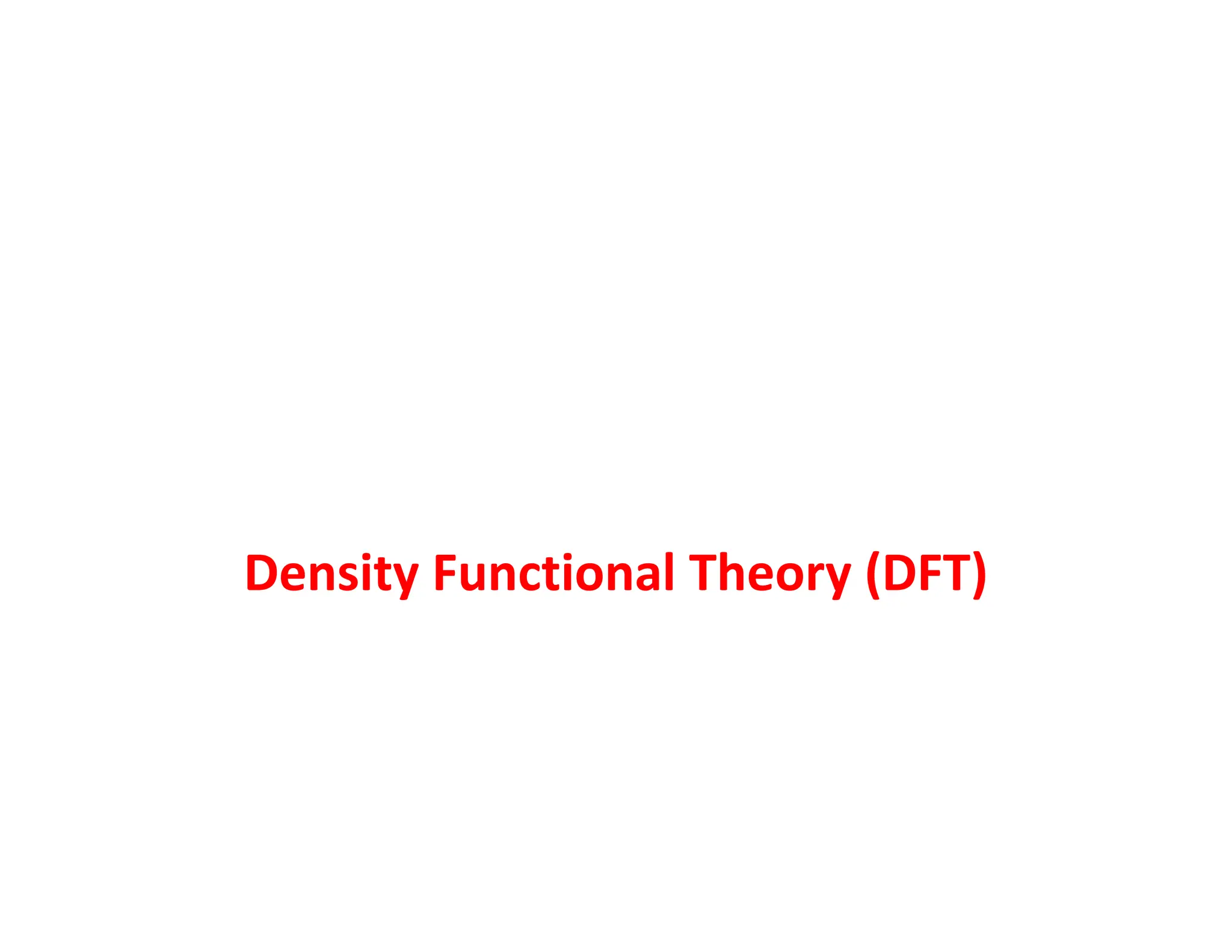 Density functional theory introductory material | PDF