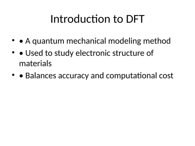 Density Functional Theory (DFT) for Battery Research | PPT