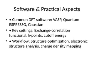Density Functional Theory (DFT) for Battery Research | PPT