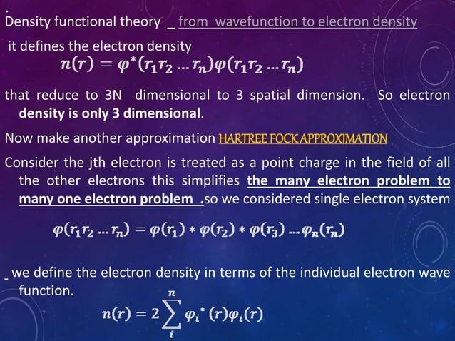 Density functional theory | PPTX | Chemistry | Science