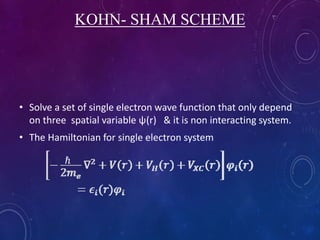 Density functional theory | PPTX