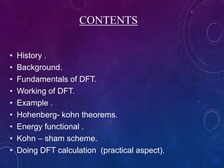 Density functional theory | PPTX