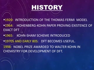 Density functional theory | PPTX