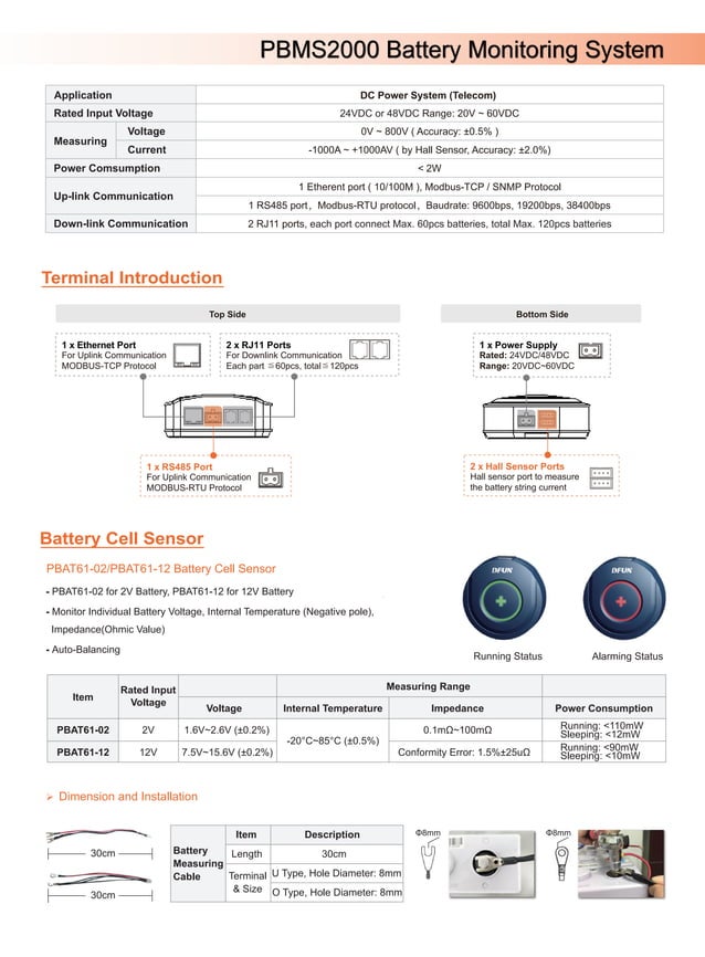 Dfun pbms2000 battery monitoring system 2021 v2.0 | PDF | Consumer ...