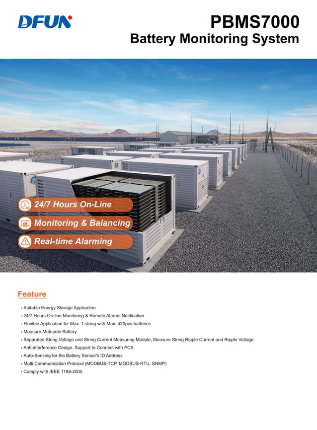 Dfun pbms7000 battery monitoring system 2021 v2.0 | PDF