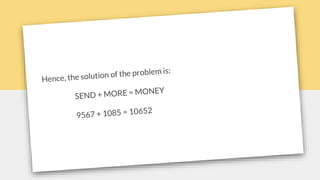 Crypto Arithmetic Problem - Example | PPTX