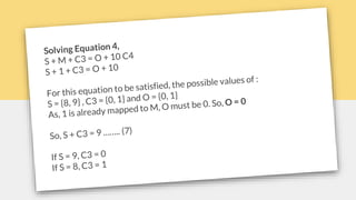 Crypto Arithmetic Problem - Example | PPTX