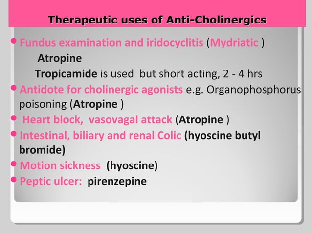 4.anti colinergic | PPT