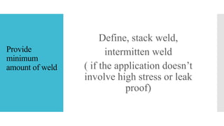 Design for casting and weldments design of casting | PPT