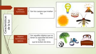Comportamiento de los objetos según la luz. | PPTX