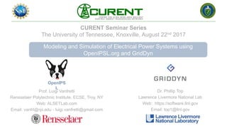 Modeling and Simulation of Electrical Power Systems using OpenIPSL.org ...