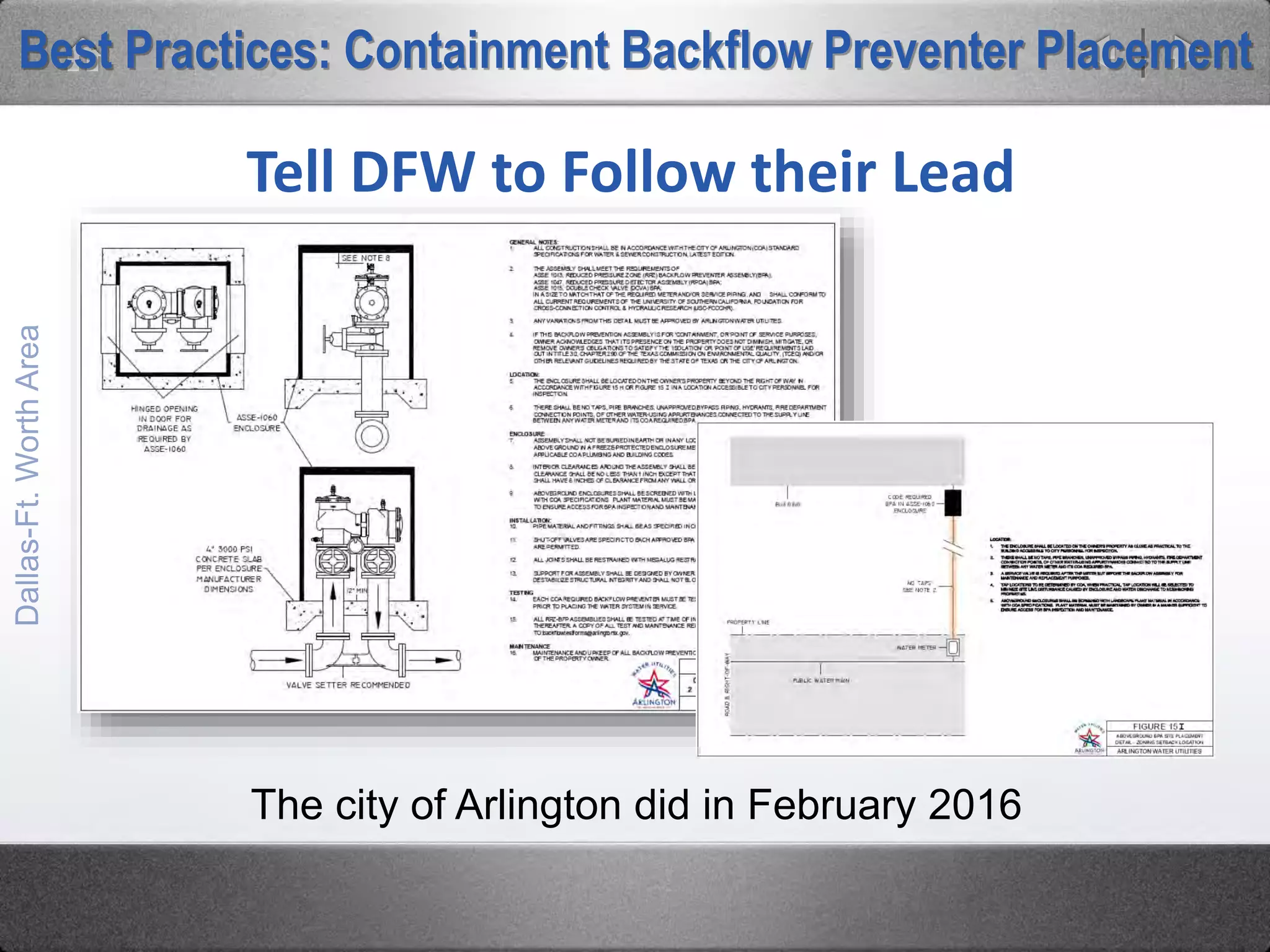 Waterworks Best Practices: Containment Backflow Preventer Design ...