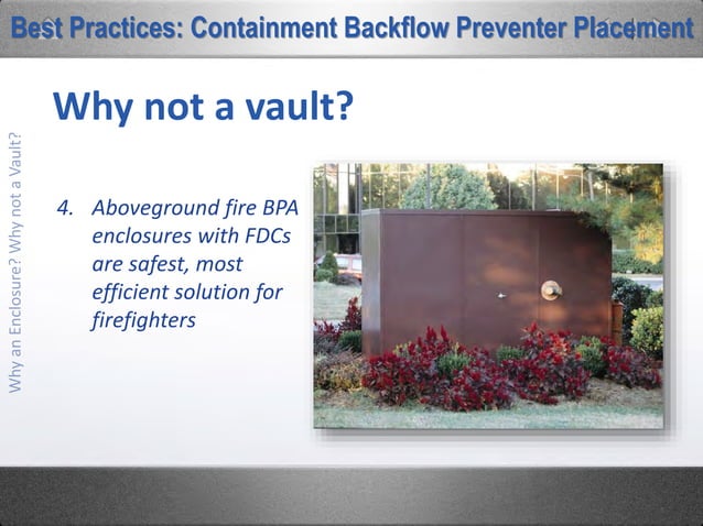 Waterworks Best Practices: Containment Backflow Preventer Design ...