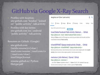 GitHub & Stack Overflow Recruiting | PPTX