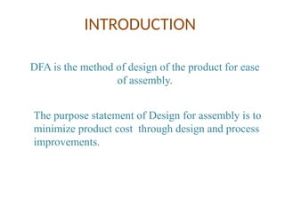 DFX - DESIGN FOR ASSEMBLY-DFX - DESIGN FOR ASSEMBLY | PPTX