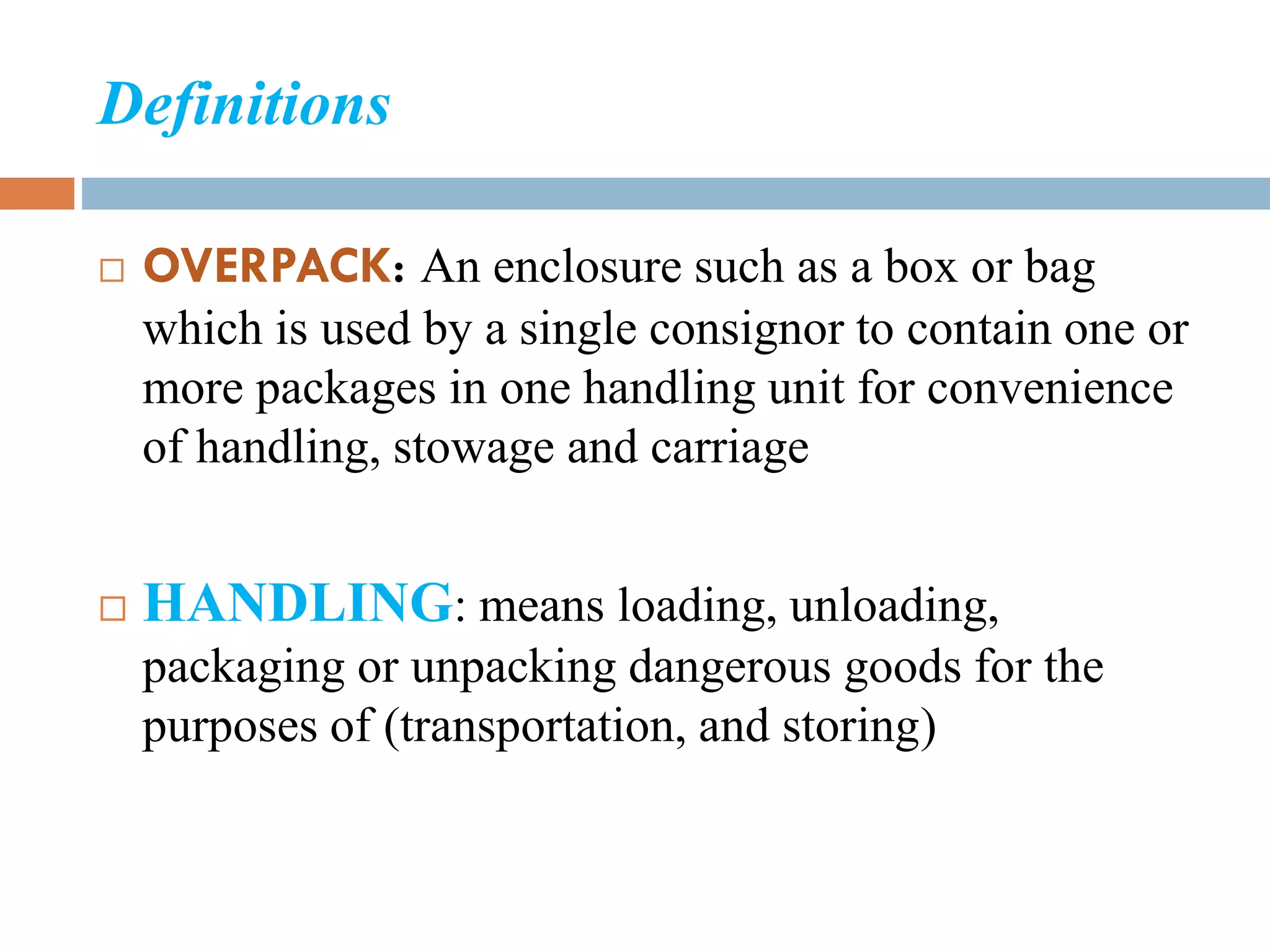 Dangerous Goods Training- awareness | PDF | Logistics and ...